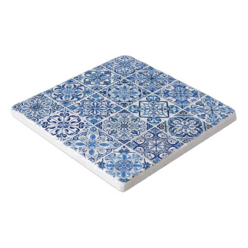 Mediterranean Tiles, Portugese, Azulejo, Majolica Trivet | Zazzle
