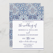 Mediterranean Tiles Wedding invitation | Zazzle