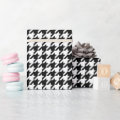 Medium Black and White Houndstooth Wrapping Paper | Zazzle