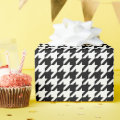 Medium Black and White Houndstooth Wrapping Paper | Zazzle