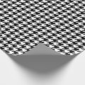 Medium Black and White Houndstooth Wrapping Paper | Zazzle