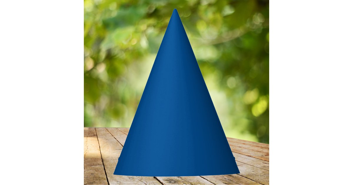 Medium Electric Blue Solid Color Party Hat | Zazzle