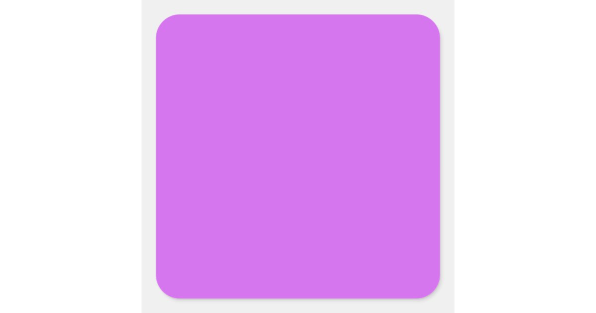 Medium Orchid Solid Color Square Sticker | Zazzle