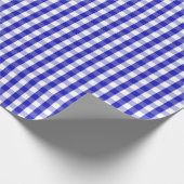 Medium Royal Blue and White Gingham Wrapping Paper | Zazzle