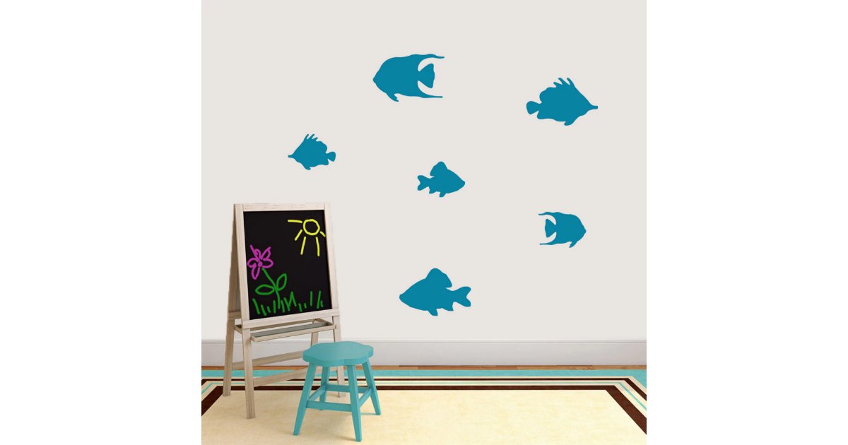 Medium Set Of Fish Wall Decal Pack | Zazzle