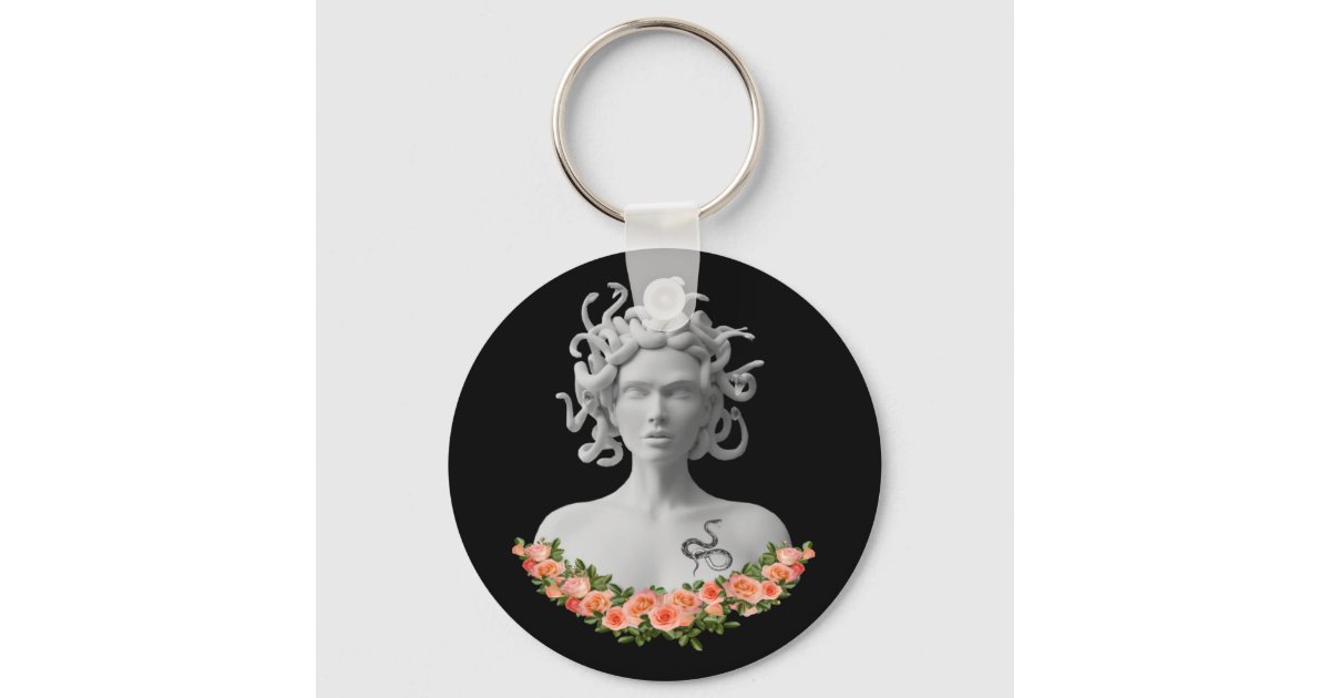 Medusa Gorgon Greek Mythology Keychain | Zazzle