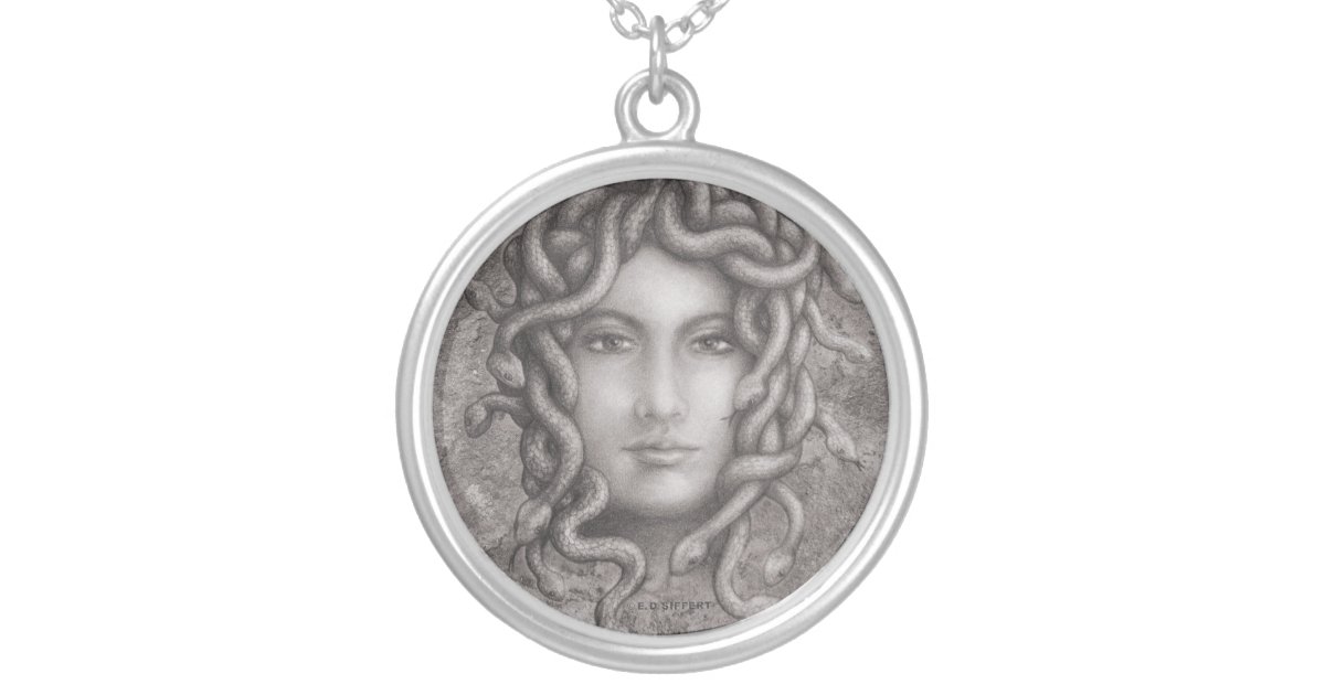 Medusa Silver Plated Necklace | Zazzle