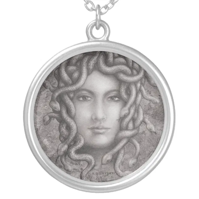 Medusa Silver Plated Necklace | Zazzle