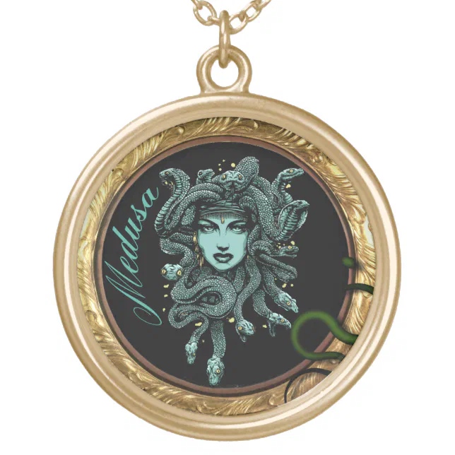 medusa snake necklace | Zazzle