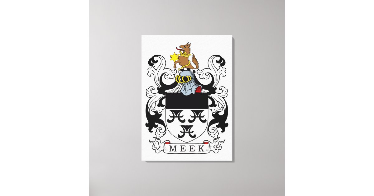 Meek Family Crest Canvas Print | Zazzle