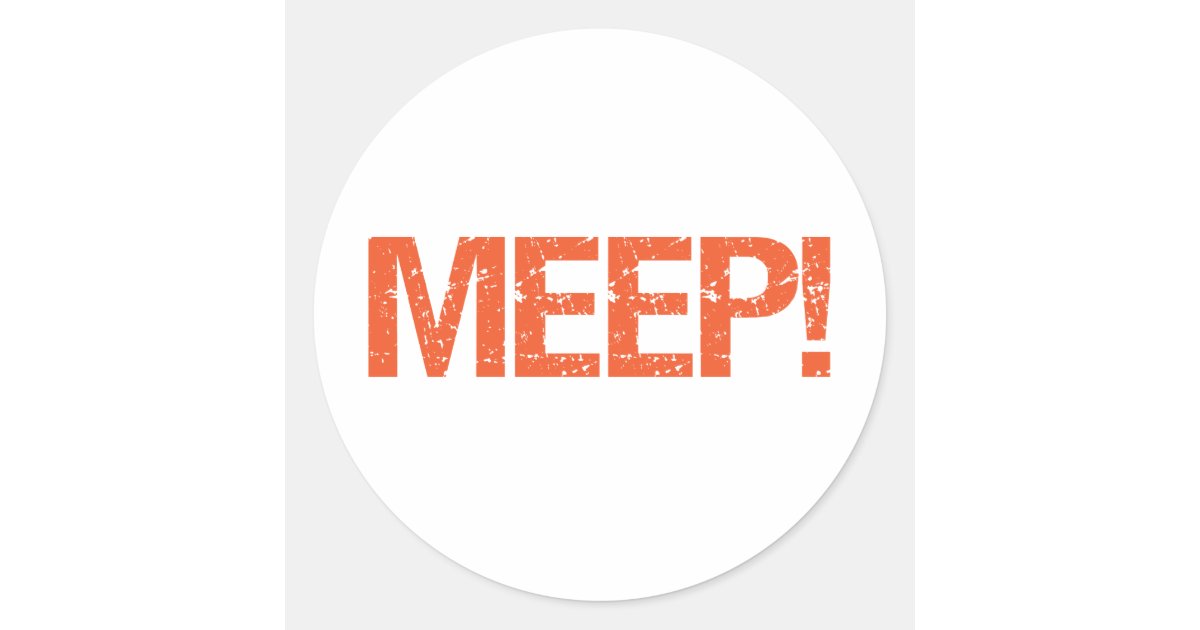 Meep Classic Round Sticker | Zazzle