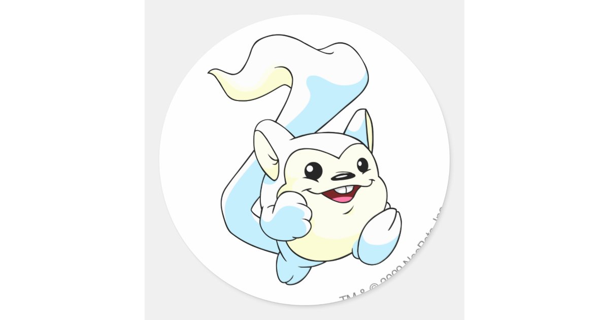 Meerca White Classic Round Sticker | Zazzle