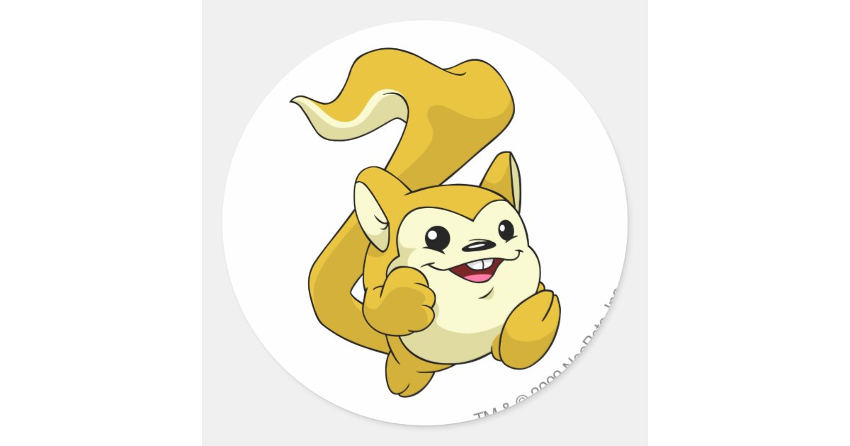 Meerca Yellow Classic Round Sticker | Zazzle