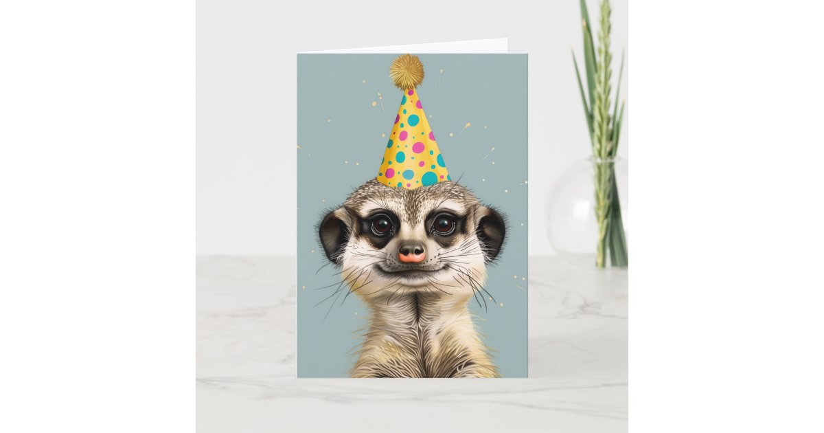 Meerkat Birthday Party Greeting Card | Zazzle