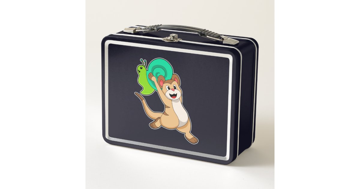 Meerkat with Snail.PNG Metal Lunch Box | Zazzle