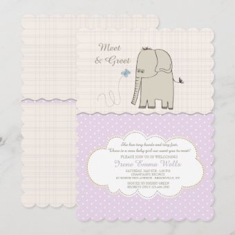 Meet & Greet Baby Girl Invitation | Zazzle