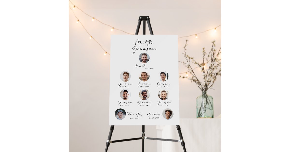 Meet the Groomsmen Wedding Sign | Zazzle