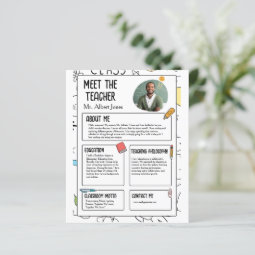 Meet The Teacher Modern Back to School Flyer | Zazzle