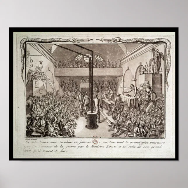 Meeting of the Jacobin Club, January 1792 Poster | Zazzle