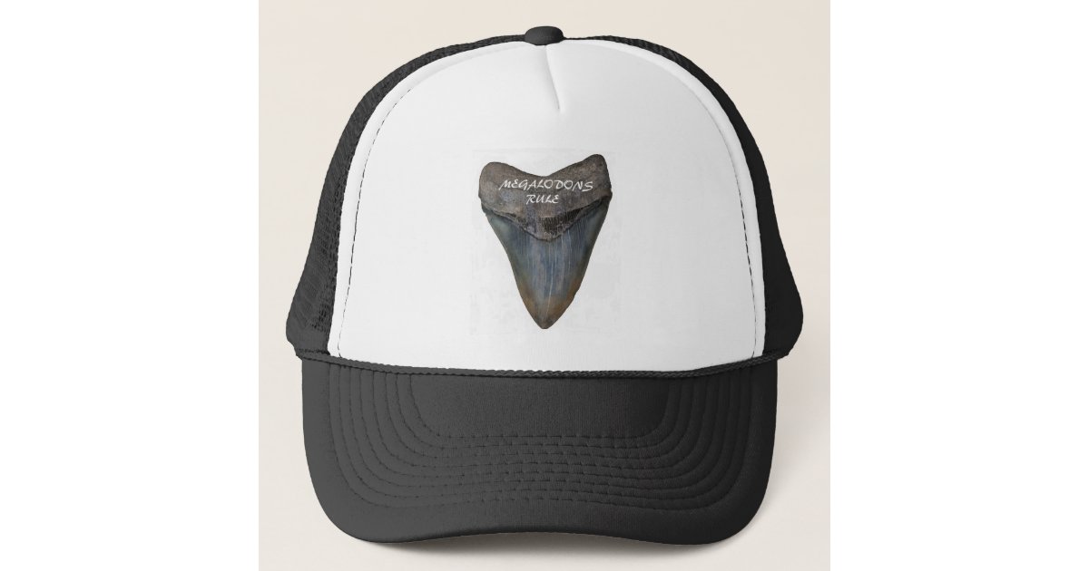 Megalodon Shark Tooth Trucker Hat | Zazzle
