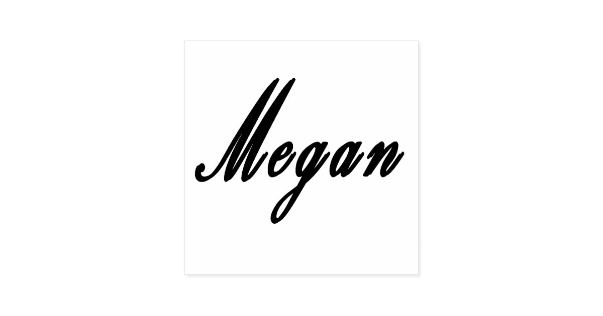 Megan, Name Logo, Self-inking Stamp | Zazzle