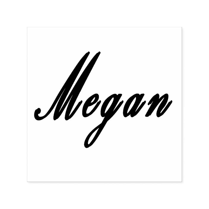 Megan, Name Logo, Self-inking Stamp | Zazzle.com