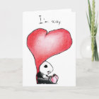 I'm Sorry Cute Sad Panda Drawing Card Template | Zazzle.com