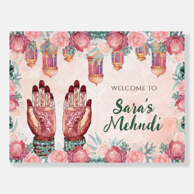 Mehendi welcome sign as Mehndi welcome signs | Zazzle