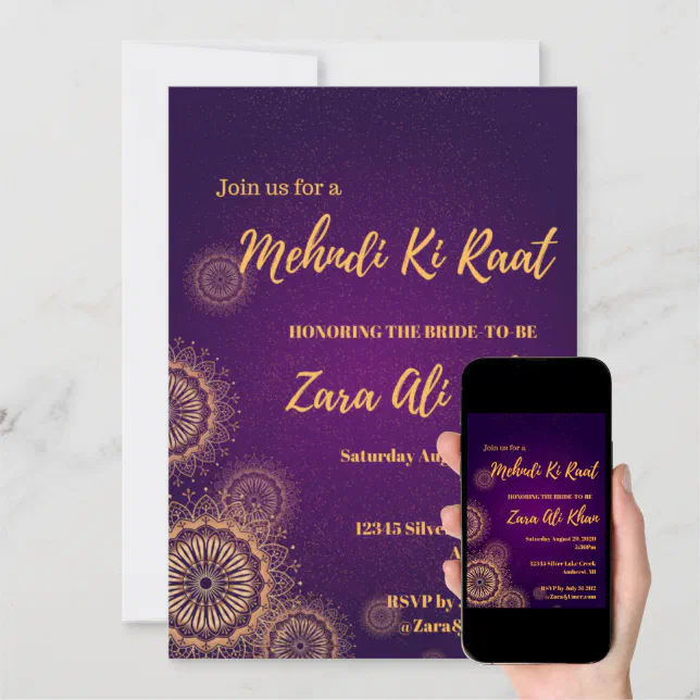 Mehndi Henna Party Invitation | Zazzle