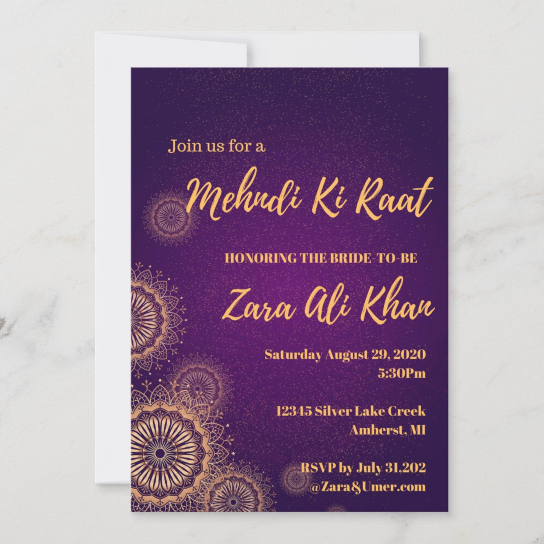 Mehndi Henna Party Invitation | Zazzle