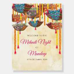 Mehndi Night boards & Mehndi night poster | Zazzle