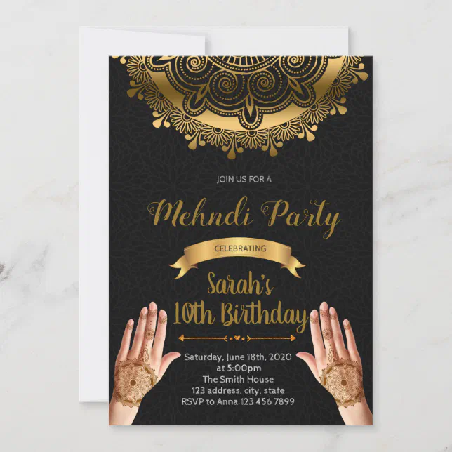 Mehndi party invitation | Zazzle