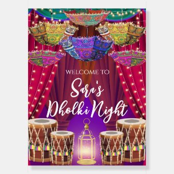 Mehndi posters & Muslim Dholki welcome poster | Zazzle
