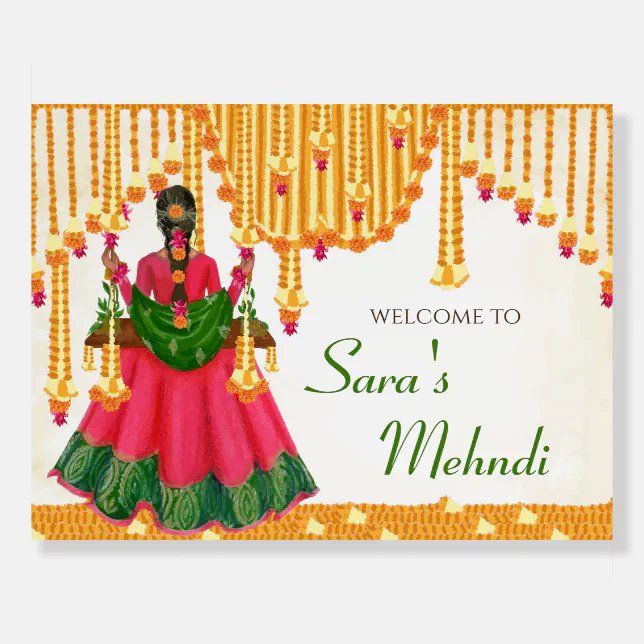 Mehndi Signs as Mehndi Welcome signs Mehndi Sign | Zazzle