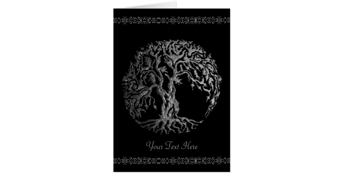 Mehndi Tree of Life (Henna) (Silver) | Zazzle