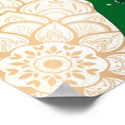 Mehndi welcome sign with cute Indian henna bride | Zazzle