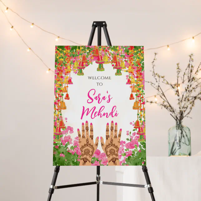 Mehndi welcome signs & Mehndi welcome posterHenna | Zazzle