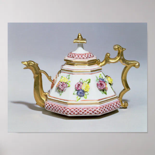 Meissen octagonal teapot, c.1718 poster | Zazzle