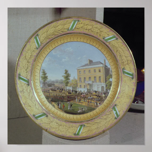 Meissen plate, decorated with a scene of poster | Zazzle