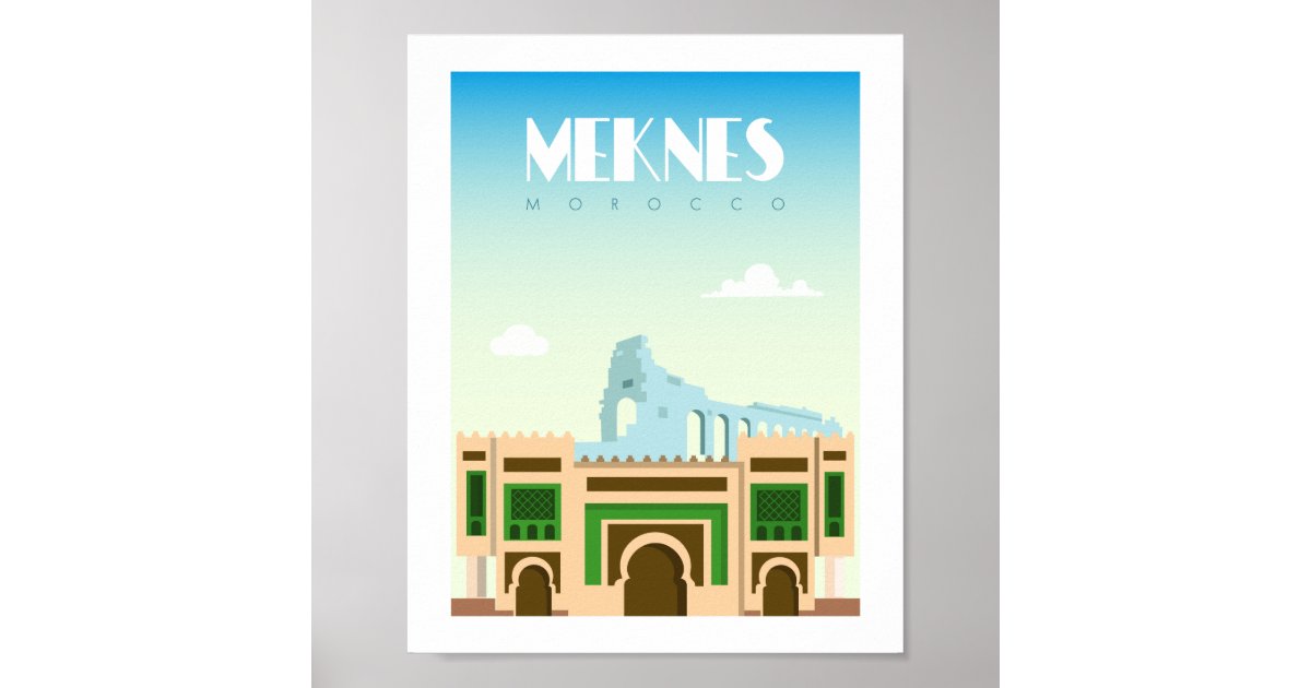 Meknes city morocco poster | Zazzle