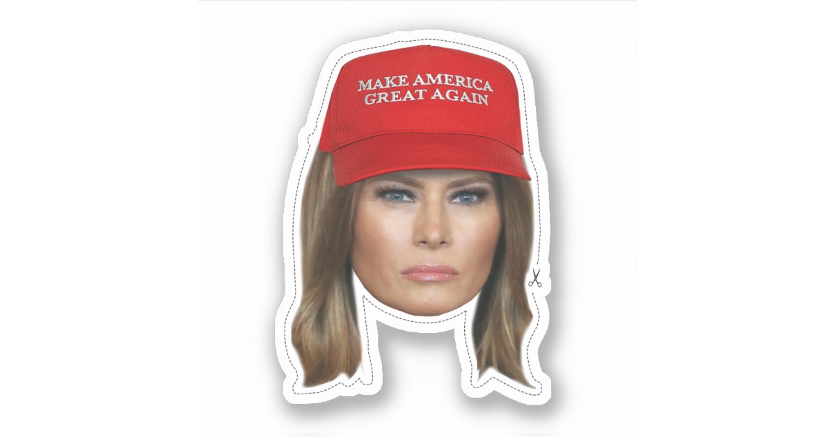 Melania Trump MAGA Christmas Sticker | Zazzle