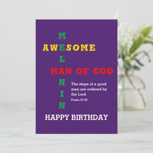 Melanin Man of God BIRTHDAY Card | Zazzle