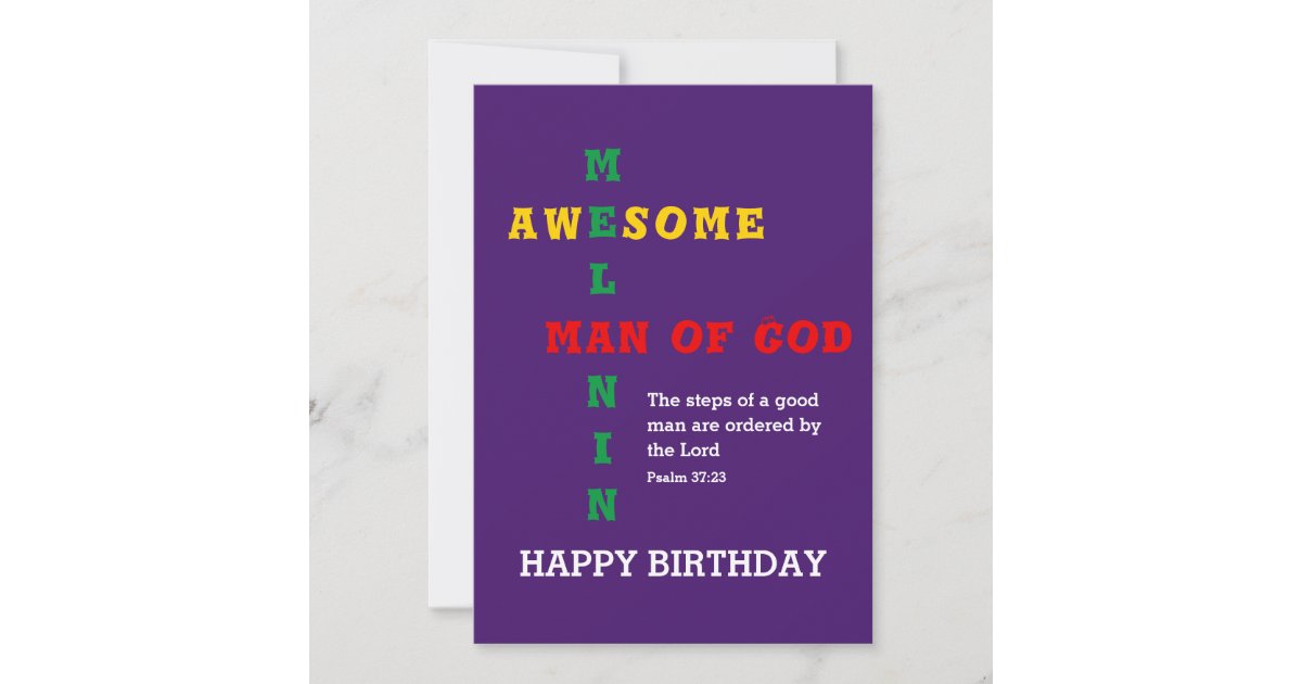 Melanin Man of God BIRTHDAY Card | Zazzle
