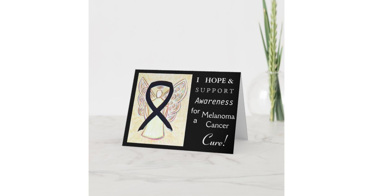 Melanoma Cancer Awareness Ribbon Greeting Card | Zazzle.com