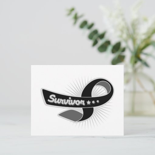 Melanoma Survivor Ribbon Postcard | Zazzle