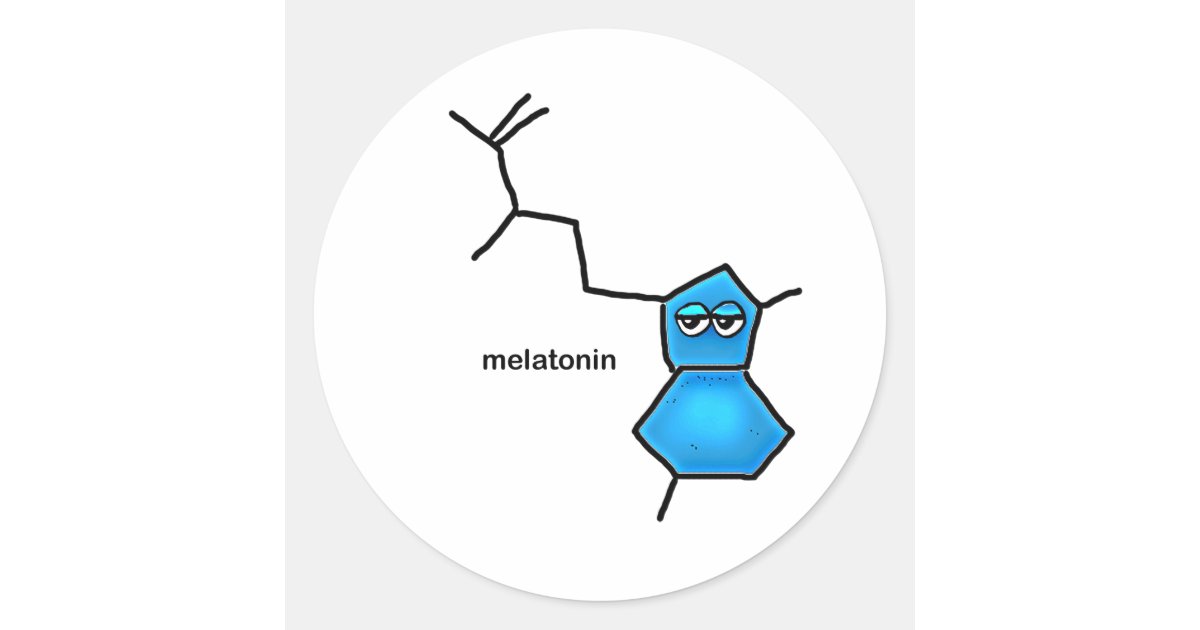 Melatonin Neurotransmitter Classic Round Sticker | Zazzle