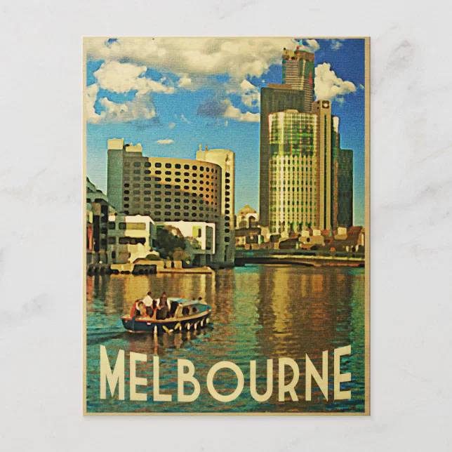 Melbourne Skyline Australia Postcard | Zazzle