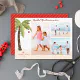 Mele Kalikimaka Palm Tree 3 Photo Christmas Holiday Card | Zazzle