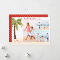 Mele Kalikimaka Palm Tree 3 Photo Christmas Holiday Card | Zazzle