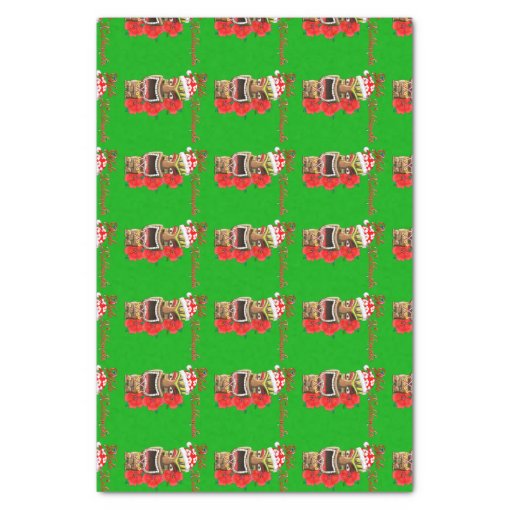 Mele Kalikimaka Santa Tiki Tissue Paper | Zazzle